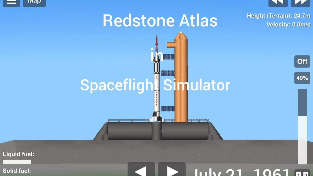 Redstone Atlas launch in Spaceflight Simulator - YouTube