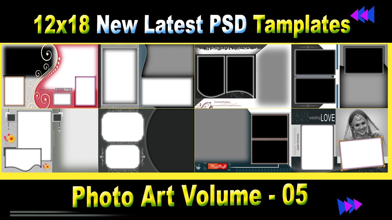 Latest 12x18 Inner Feather PSD Tamplates || Vol 05 || Photoart Creation ...