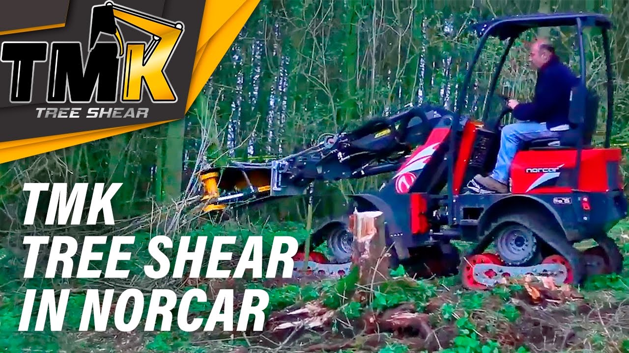 TMK Tree Shear in Norcar with tracks - YouTube