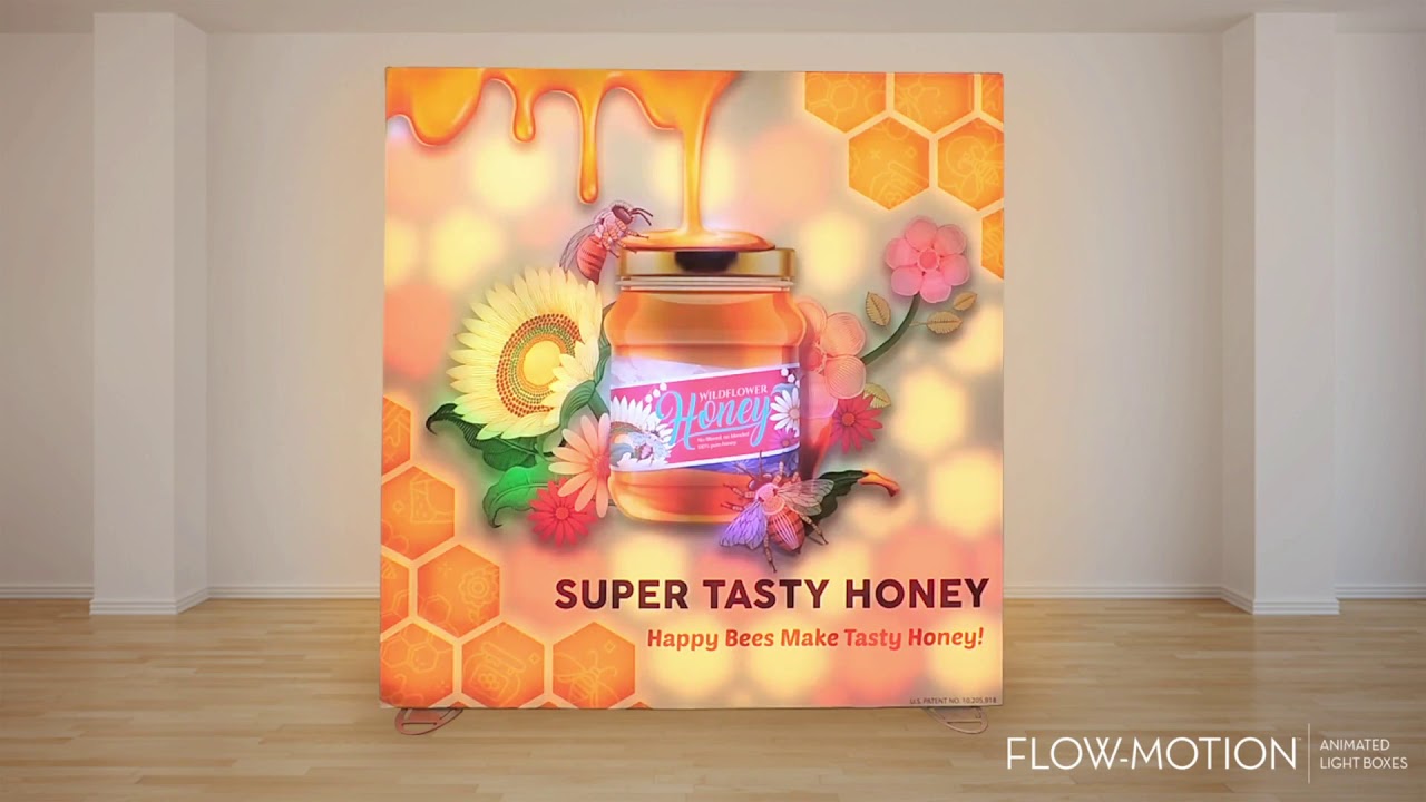 Dynamic Light Box Display Honey Booth - YouTube
