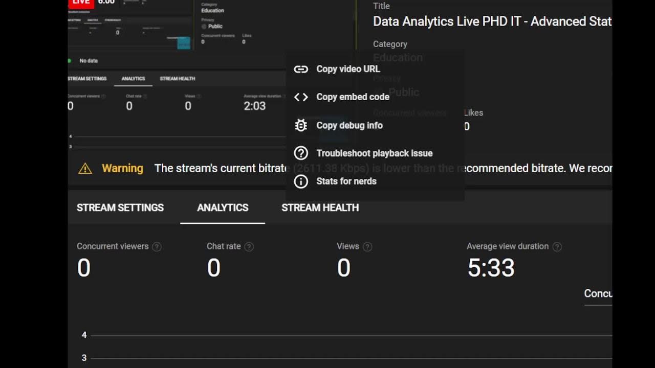 Data Analytics Live PHD IT - Advanced Statistics - YouTube