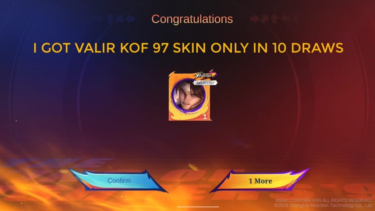 KOF 97 EVENTS I GOT VALIR SKIN ONLY IN 10X DRAWS 😘😘😁 - YouTube