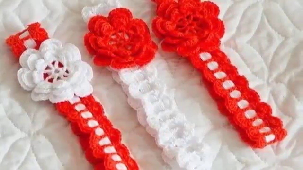 Vinchas tejidas a crochet para niñas - YouTube