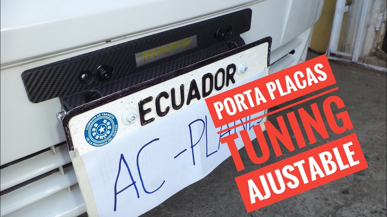 Porta Placas Tuning Ajustable - YouTube