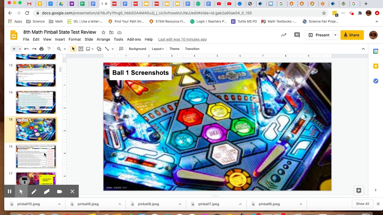 8th Math State Review Pinball Overview - YouTube