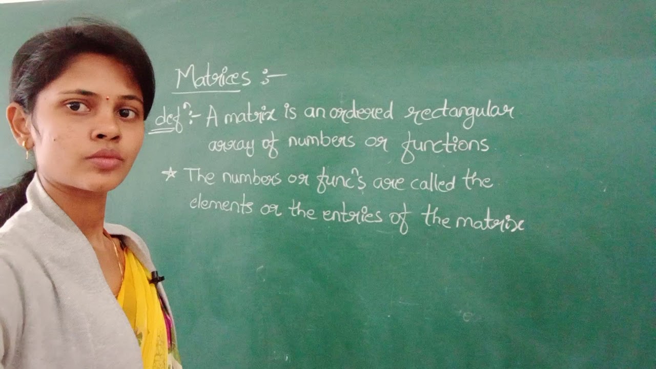 MATHS--2nd Year, Matrices By- Poornima Hiremath - YouTube