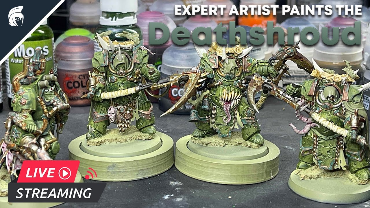 Painting Death Guard Deathshroud - Cloaks and Basing - YouTube