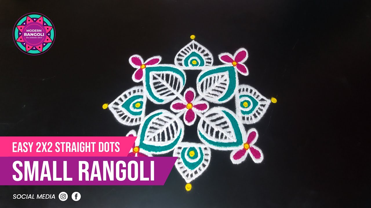 Trendy mini rangoli designs for beginners | Easy muggulu designs ...