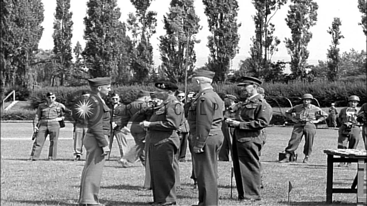 Field Marshall Sir Bernard L Montgomery presents British awards to US ...