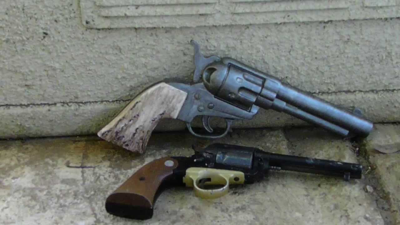 Single action revolver prop - YouTube