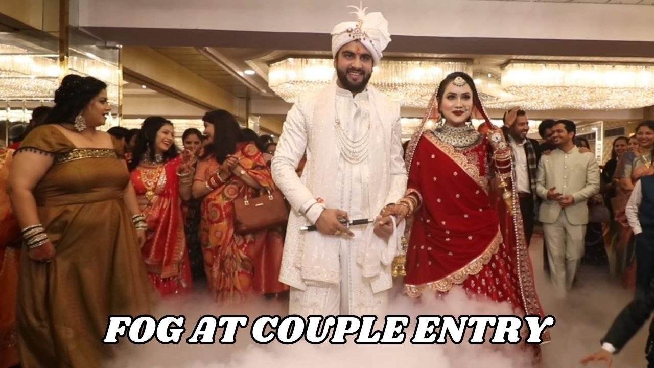 Grand Couple Entry with Fog - YouTube