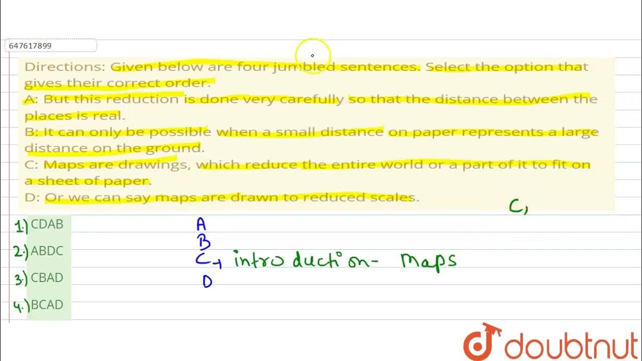 Directions: Given below are four jumbled sentences. Select the option that gives their correct o ...