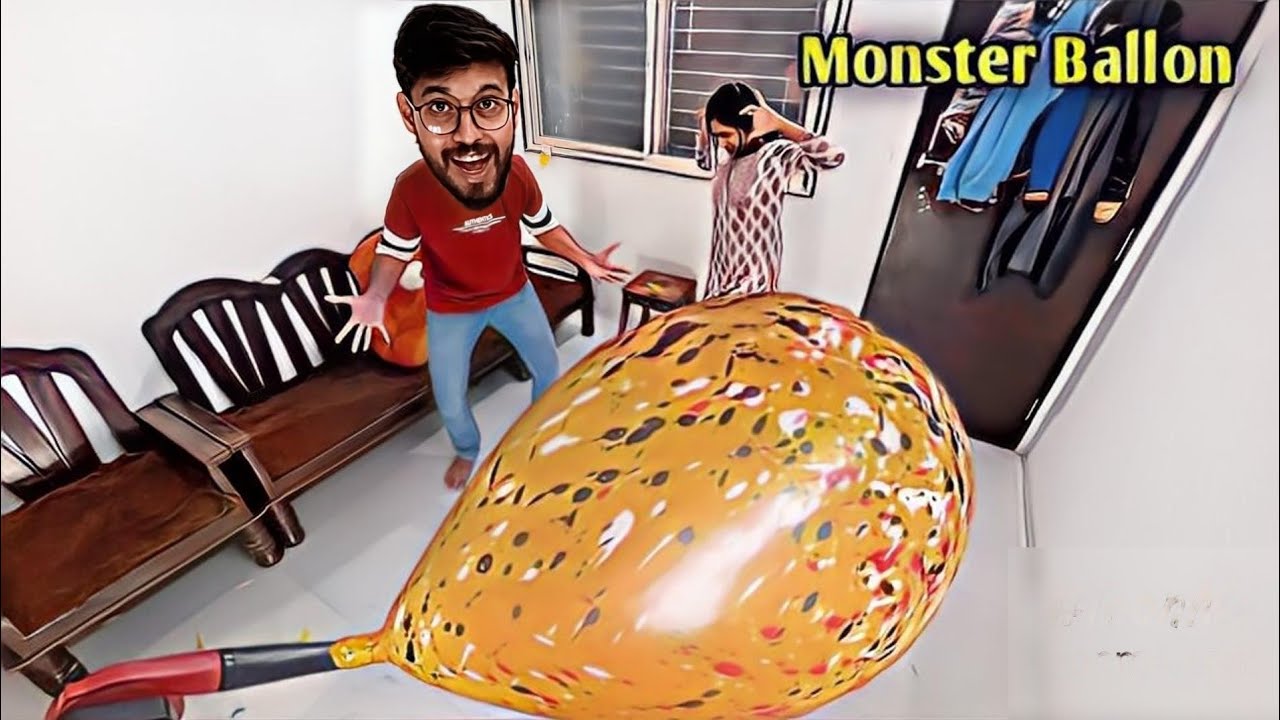 We Try Monster Balloon 🎈- Test Big Size Monster Balloon😱 - YouTube