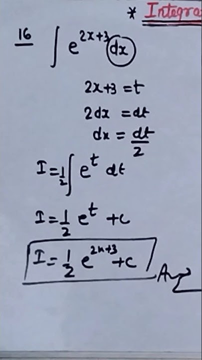 Integration of exponential function - YouTube