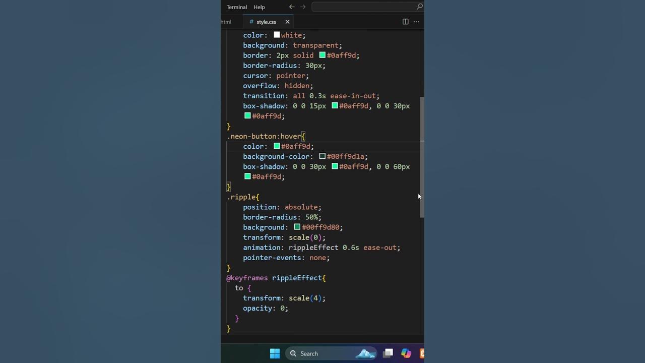 Neon Button Effect Html Css Css Css3 Html Javascript Htmltutorial Codinglife Html5
