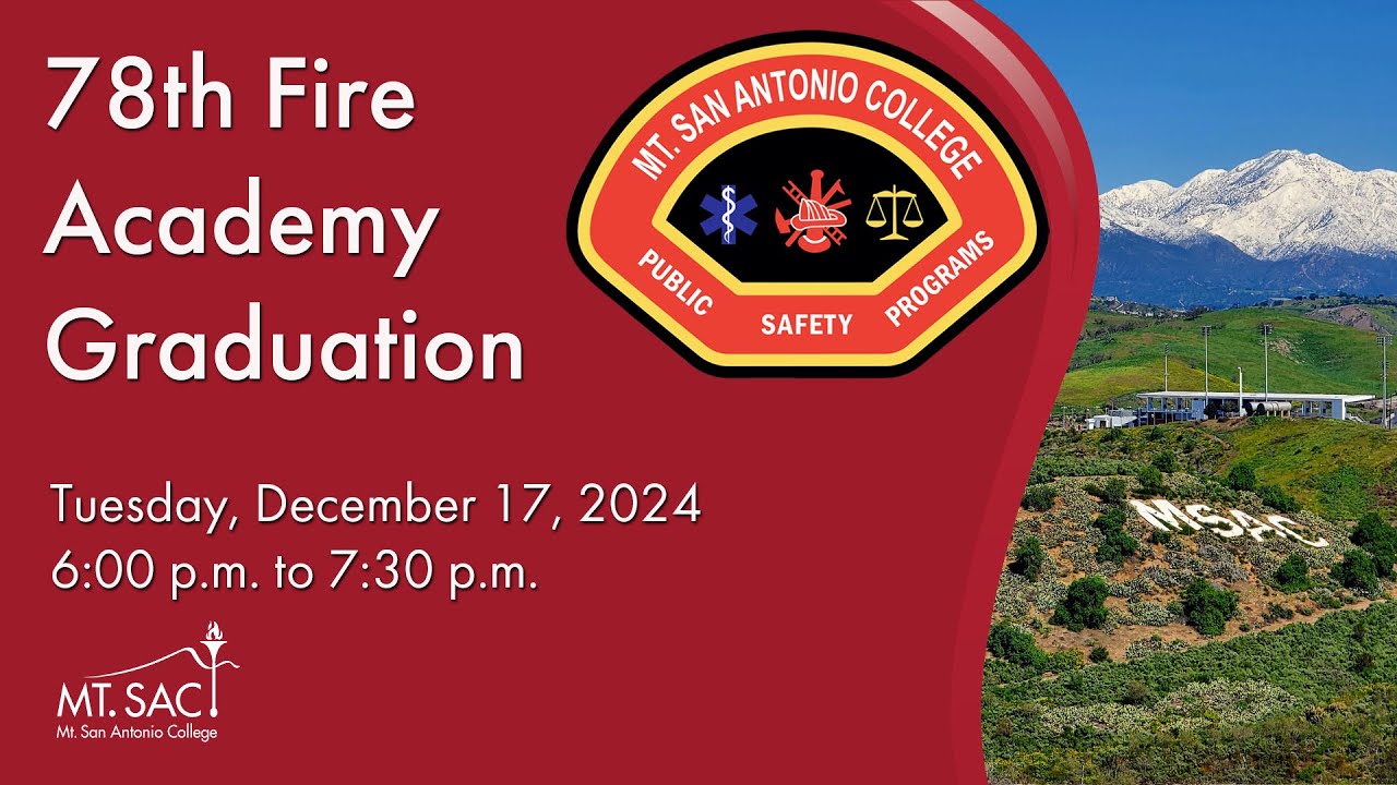 The Mt SAC 78th Fire Academy graduation ceremony - YouTube