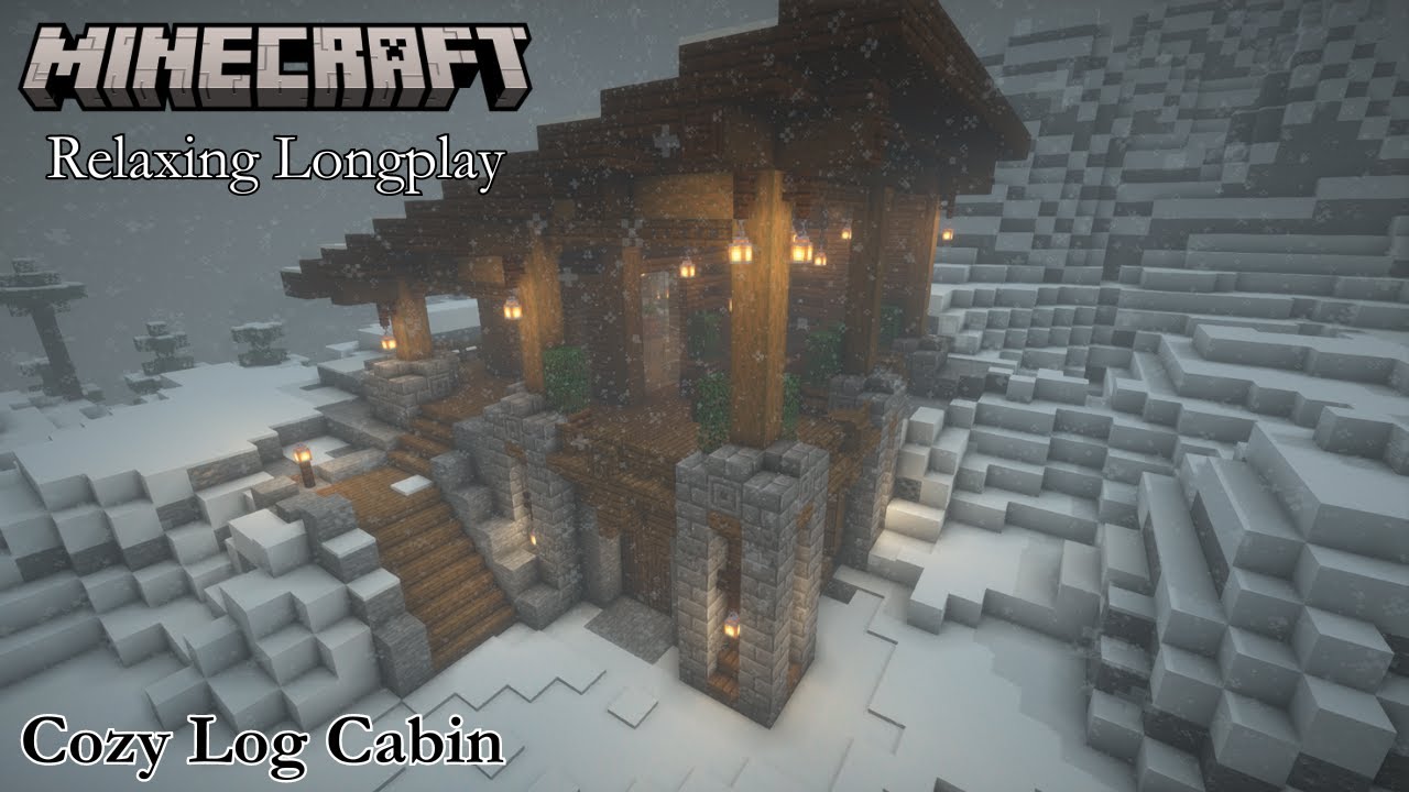 Cozy Log Cabin - Minecraft Relaxing Longplay (No Commentary) 1.20 - YouTube