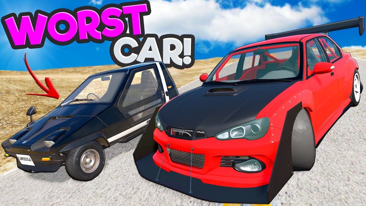I Raced My Girlfriend with the WORST Car on a Mountain in BeamNG Drive ...