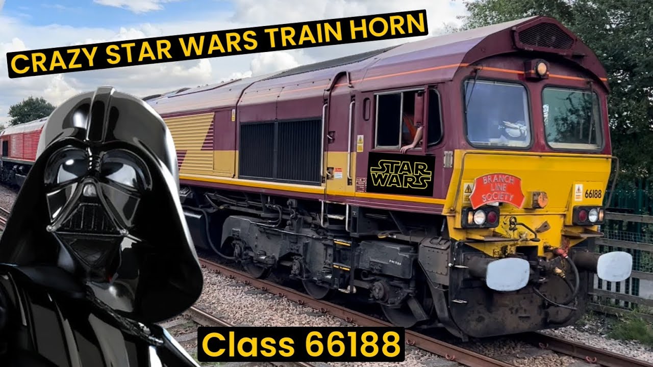 Class 66 MEGA STAR WARS TRAIN HORN!! - YouTube