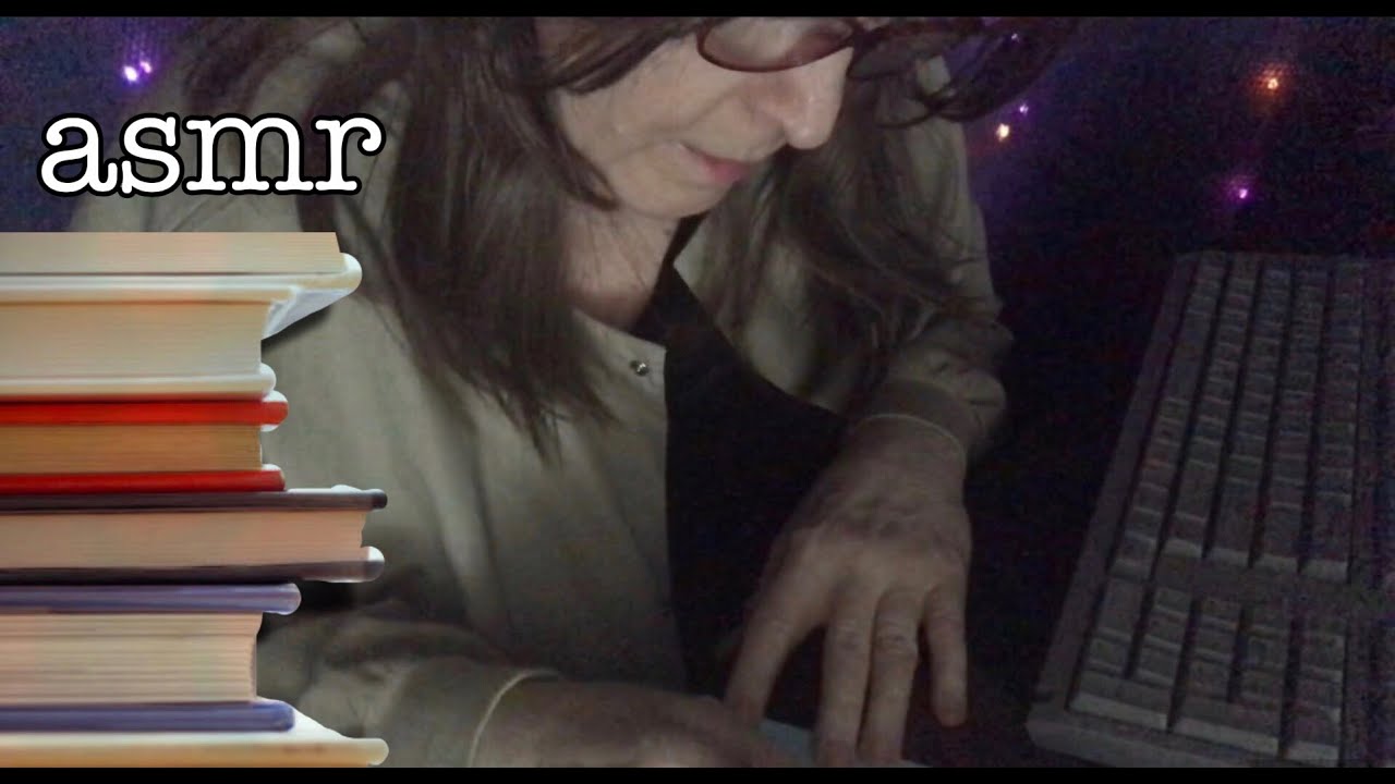 75 mins Quiet ASMR relaxation RP Late Night Library Lady helps you with ...