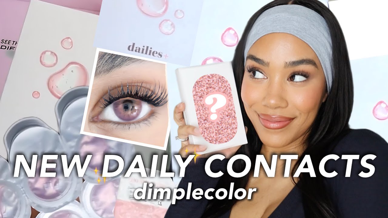 NEW! Dimple Color Contacts! 💕 Dailies+ Wear Test & Review + Discount ...