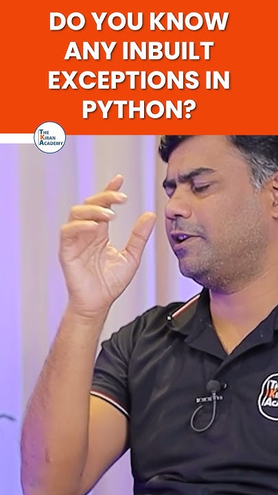 Do you know about any built-in exceptions in Python? | #thekiranacademy - YouTube