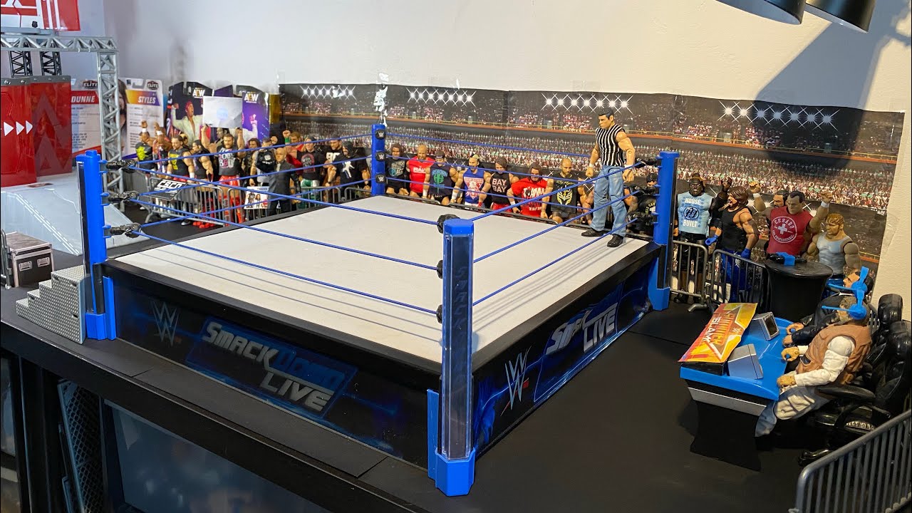 UPDATED WWE ACTION FIGURE ARENA TOUR - YouTube