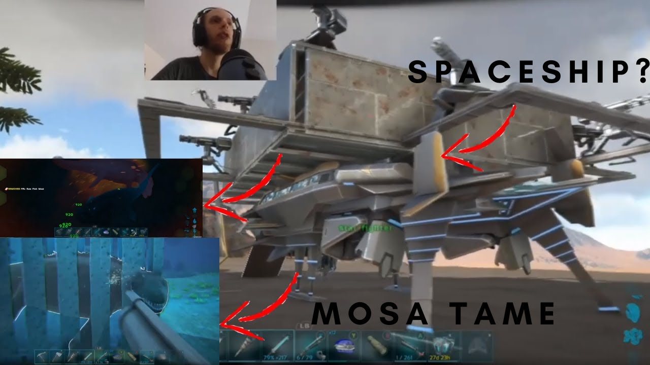 My New Ark Servers And Mosa Taming! And Spaceship? - YouTube