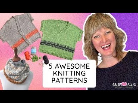 5 Knitting Patterns by Elizabeth Smith using Ewe Ewe Yarns - YouTube
