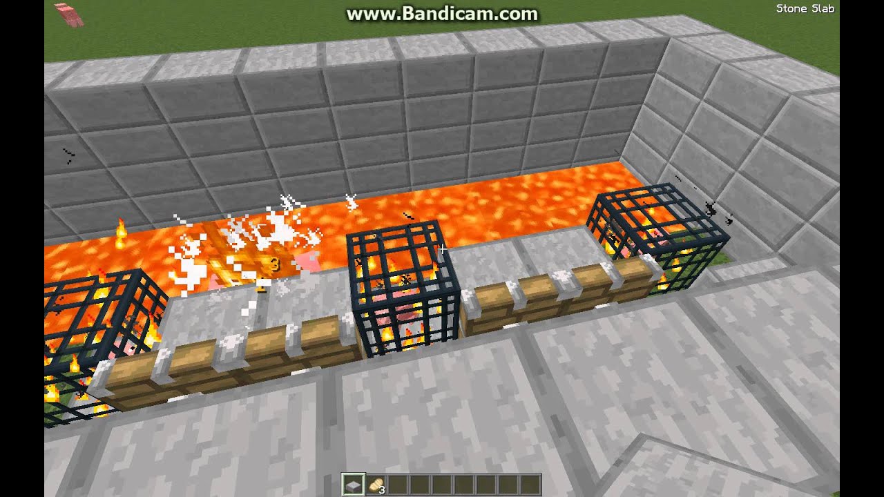 Minecraft : How To Make Cooked Porkchop Automatic Farm - YouTube