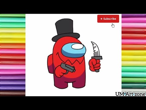 How to Draw and Paint AMONG US Game Character (using acrylic paint ...