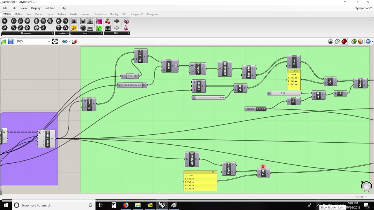 Tensile fabric structure in Grasshopper - YouTube
