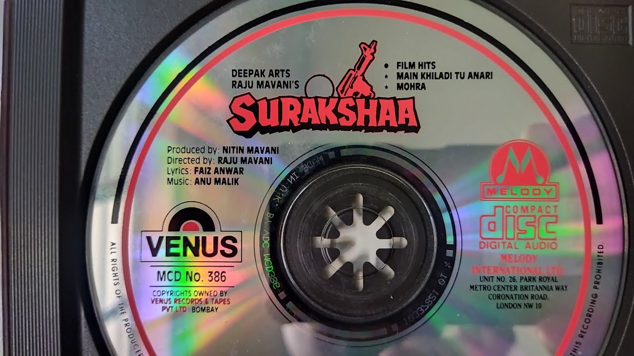 Surakshaa Audio CD. Hindi Film Music Album Compact Disc. Bollywood ...