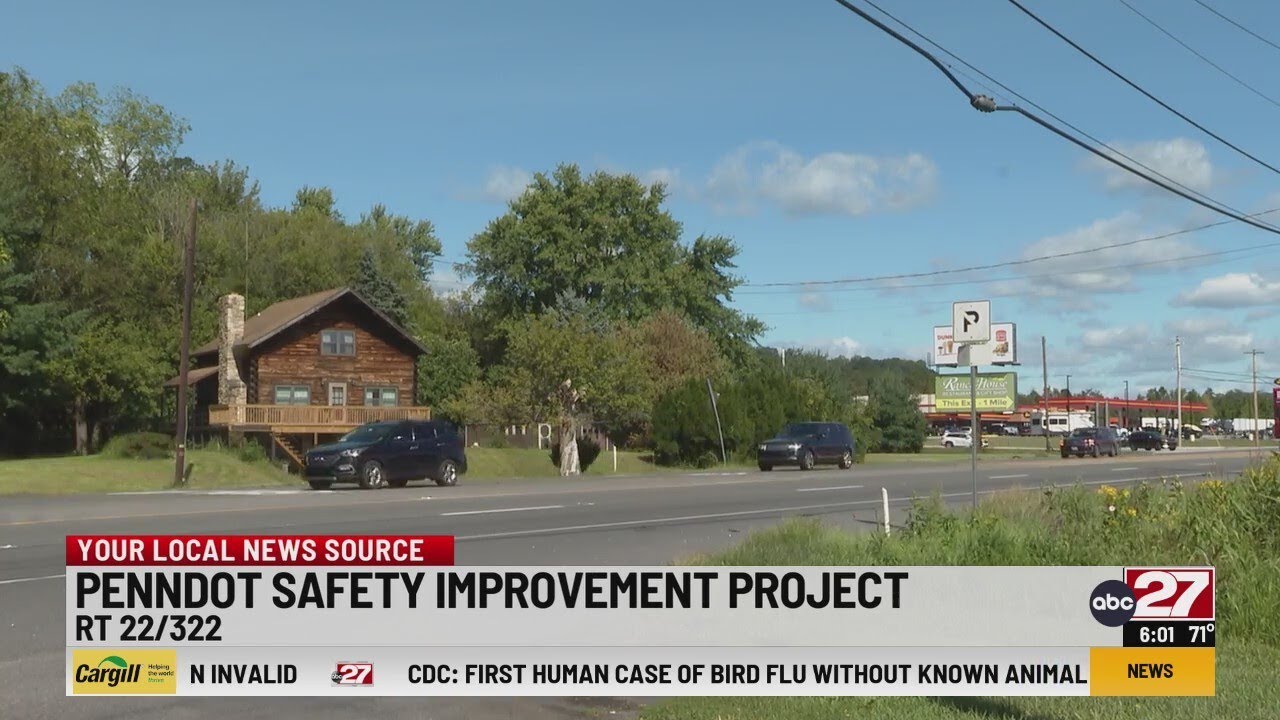 PennDOT installing center barrier on Route 22/322 - YouTube
