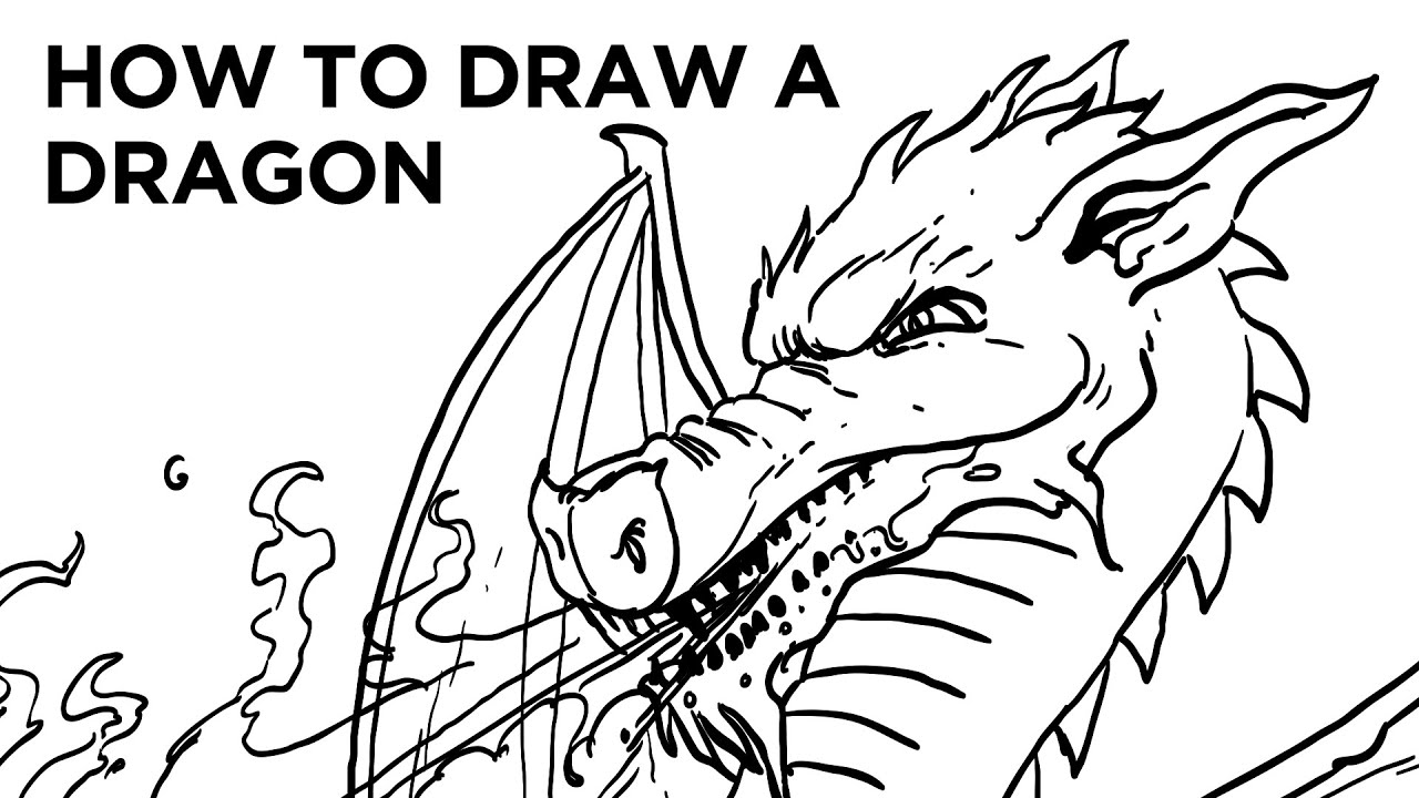 How To Draw A Dragon - YouTube