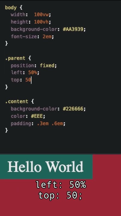 Centering Things with CSS - Part 2 - Fixed Positioning - YouTube