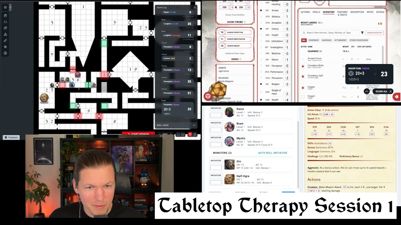 Solo DND Longplay - Tabletop Therapy Session 1 - Into Ironwood ...