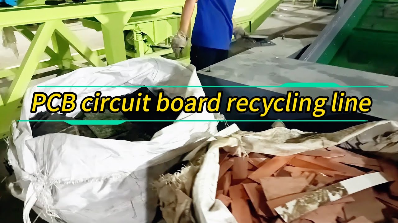 PCB circuit board recycling line full process display#recycle - YouTube