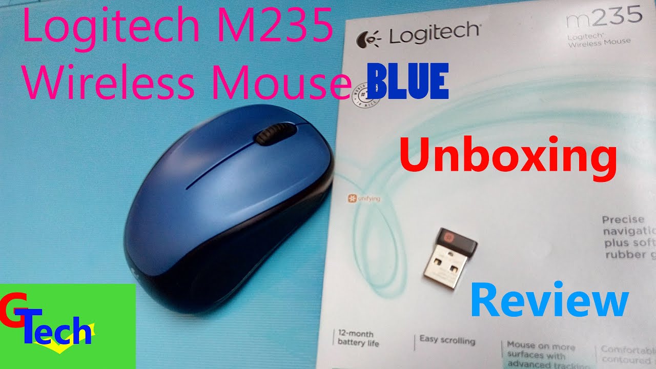 Logitech wireless mouse M235 Blue | unboxing | Review - YouTube