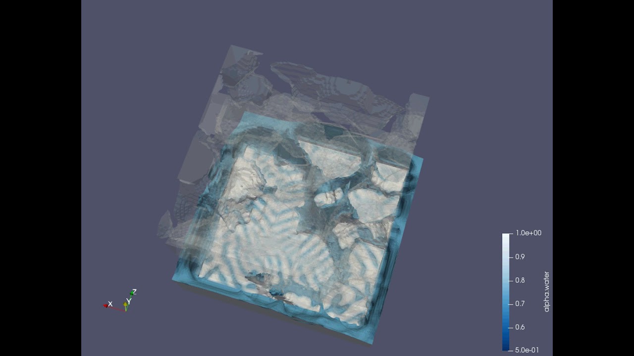 Multiphase flow through a porous medium with OpenFOAM - YouTube