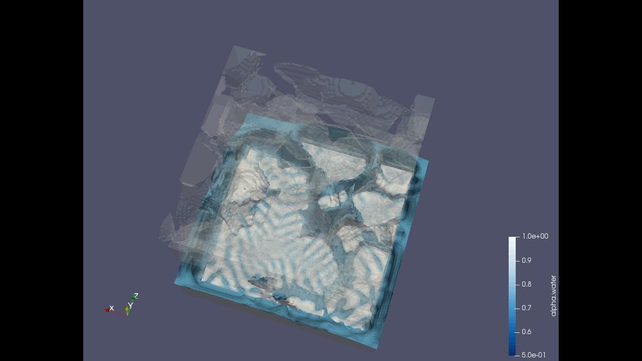 Multiphase flow through a porous medium with OpenFOAM - YouTube