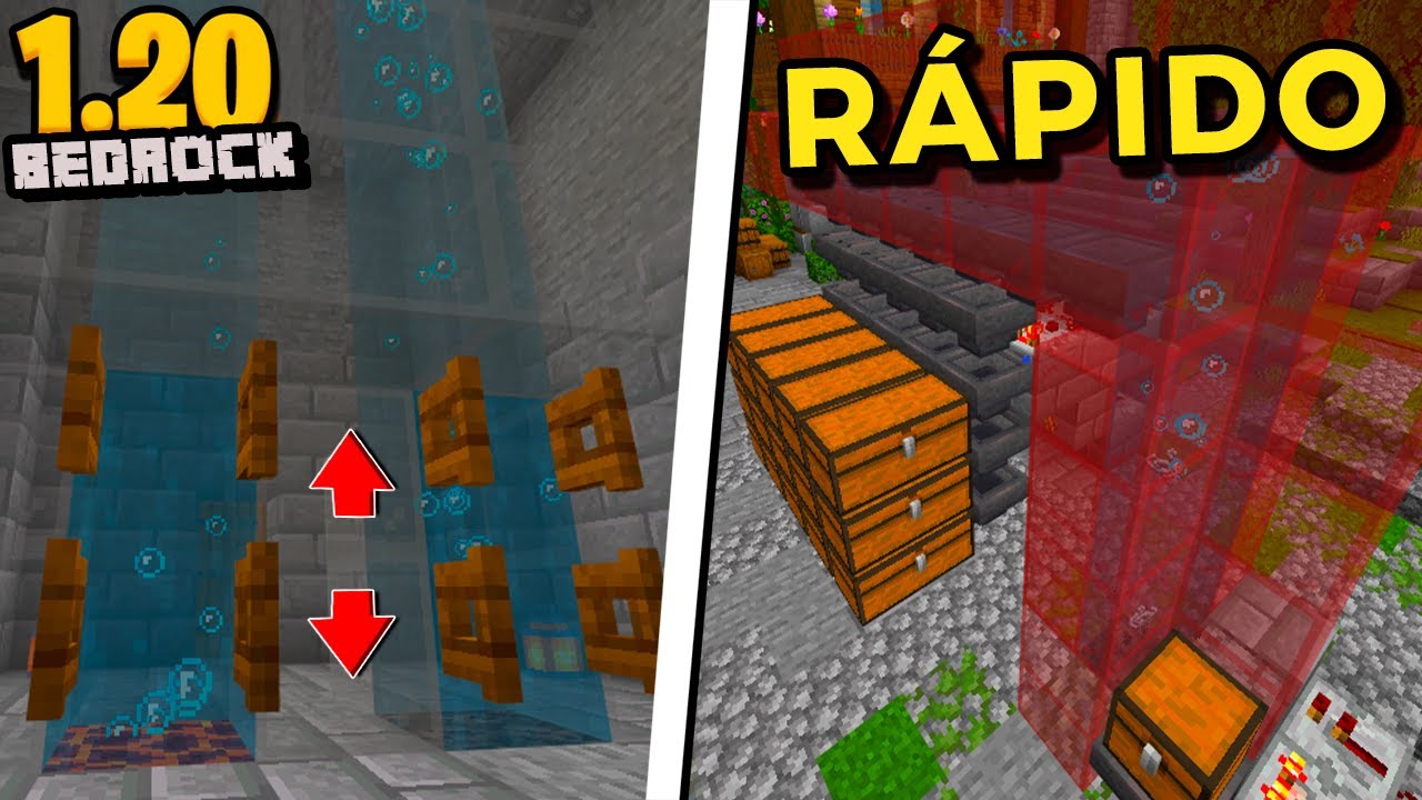 Como Fazer Um Elevador RÁpido E FÁcil No Minecraft Bedrock Youtube