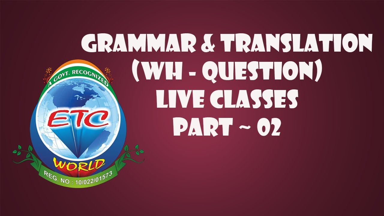 English Grammar & Translation | Live Class - YouTube