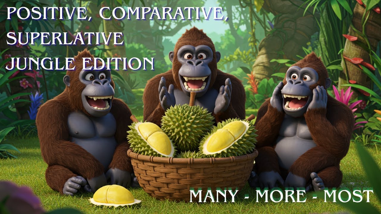 Willow Winglish | Funny Jungle Animals Learn English Comparatives ...