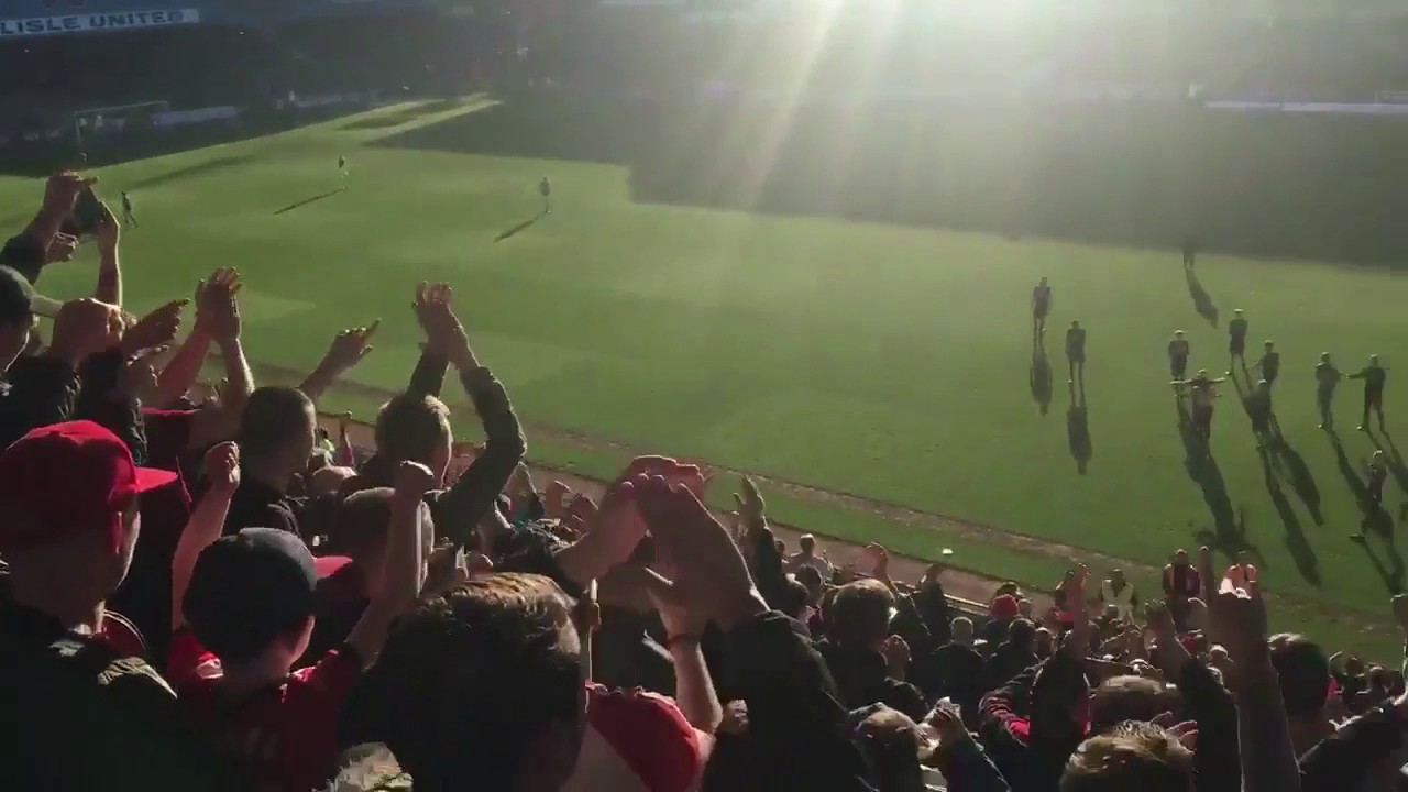 CREWE ALEX FANS CHANTING Vs Carlisle United - YouTube