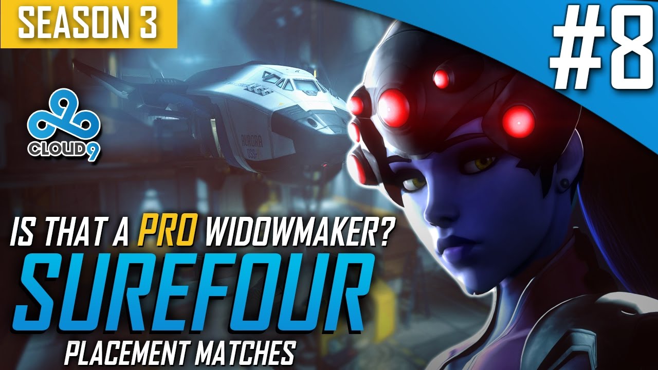 Overwatch C9 Surefour 'Pro Widowmaker?' [Season 3 Placement Match #8 ...