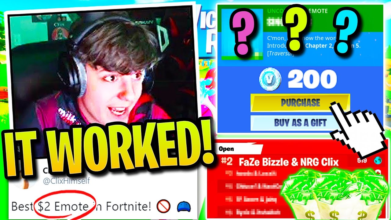 How This 200 V-Buck Emote Helped Clix Qualify for FINALS of Tourney ...