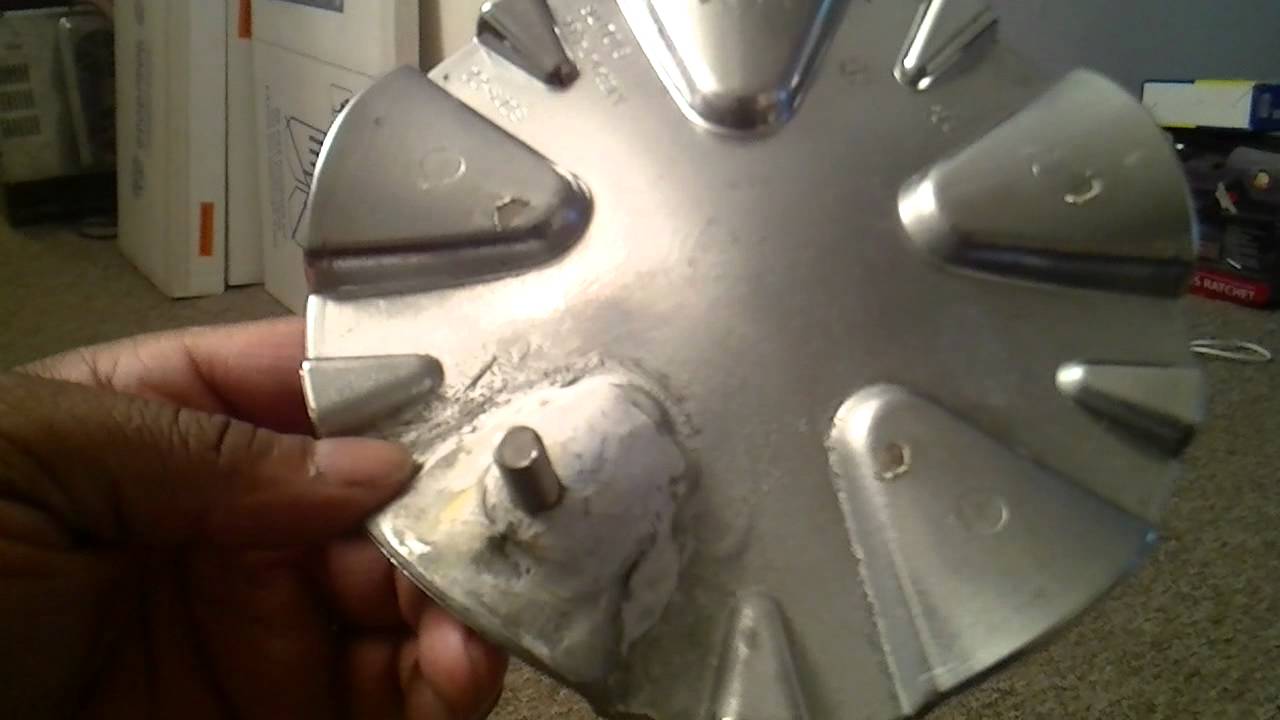 How to fix chrome custom rim center cap Part 2 of 2 - YouTube