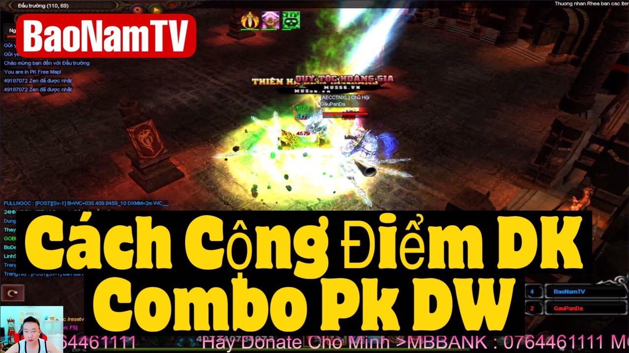 Cách Cộng Điểm Point DK Chiến Combo Siêu Dame , DK pk DW Full Thần | Mu ...