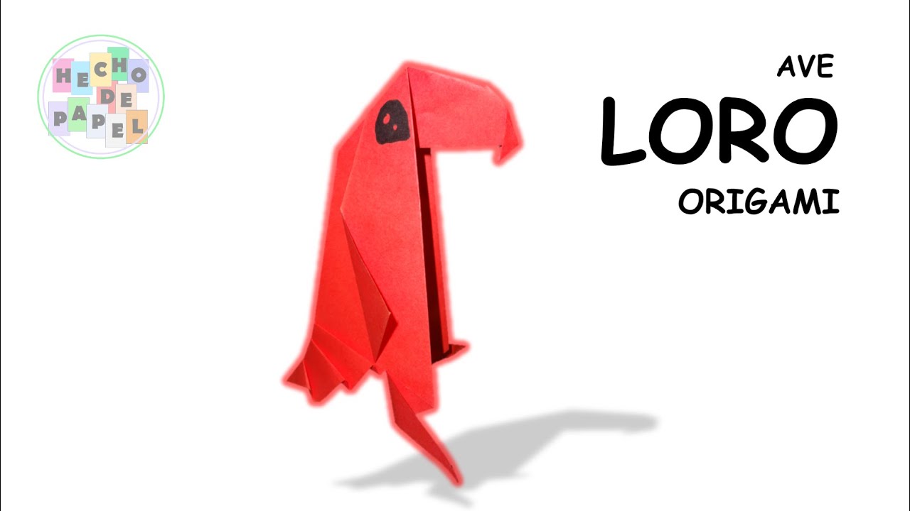 Origami - Como hacer un Loro de papel, Loro de origami - 折り紙 おうむ - YouTube